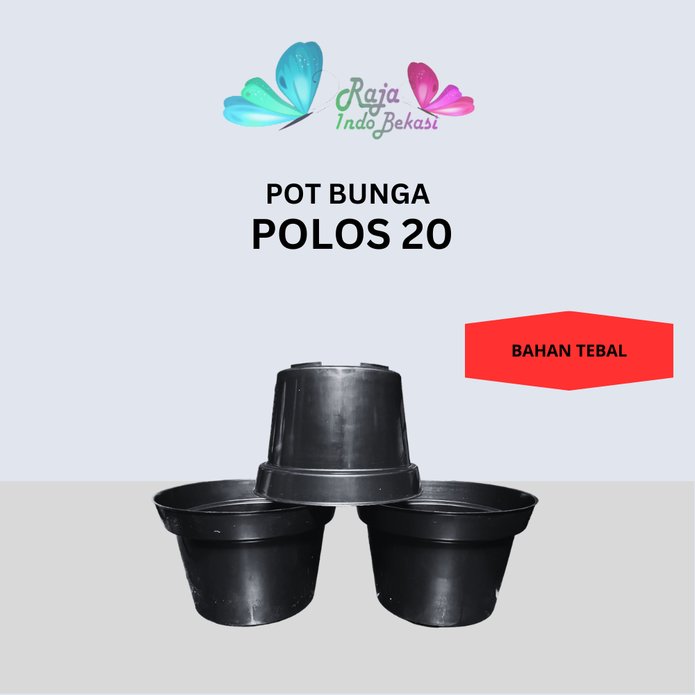 Jual Pot Bunga Hitam 20 cm TERMURAH Pot Tanaman 20cm Hitam MURAH ...
