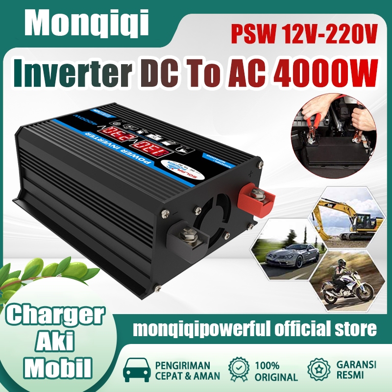 Jual Monqiqi Power Inverter Pure Sine Wave PSW 4000Watt Inverter DC To AC Power Inverter Digital ...
