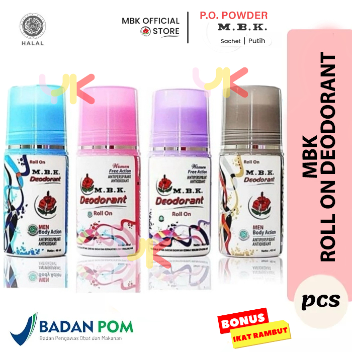 Jual M.B.K Deodorant Roll On 40 ml / Deodorant / Penghilang Bau Badan Wanita / Mbk / M B K ...