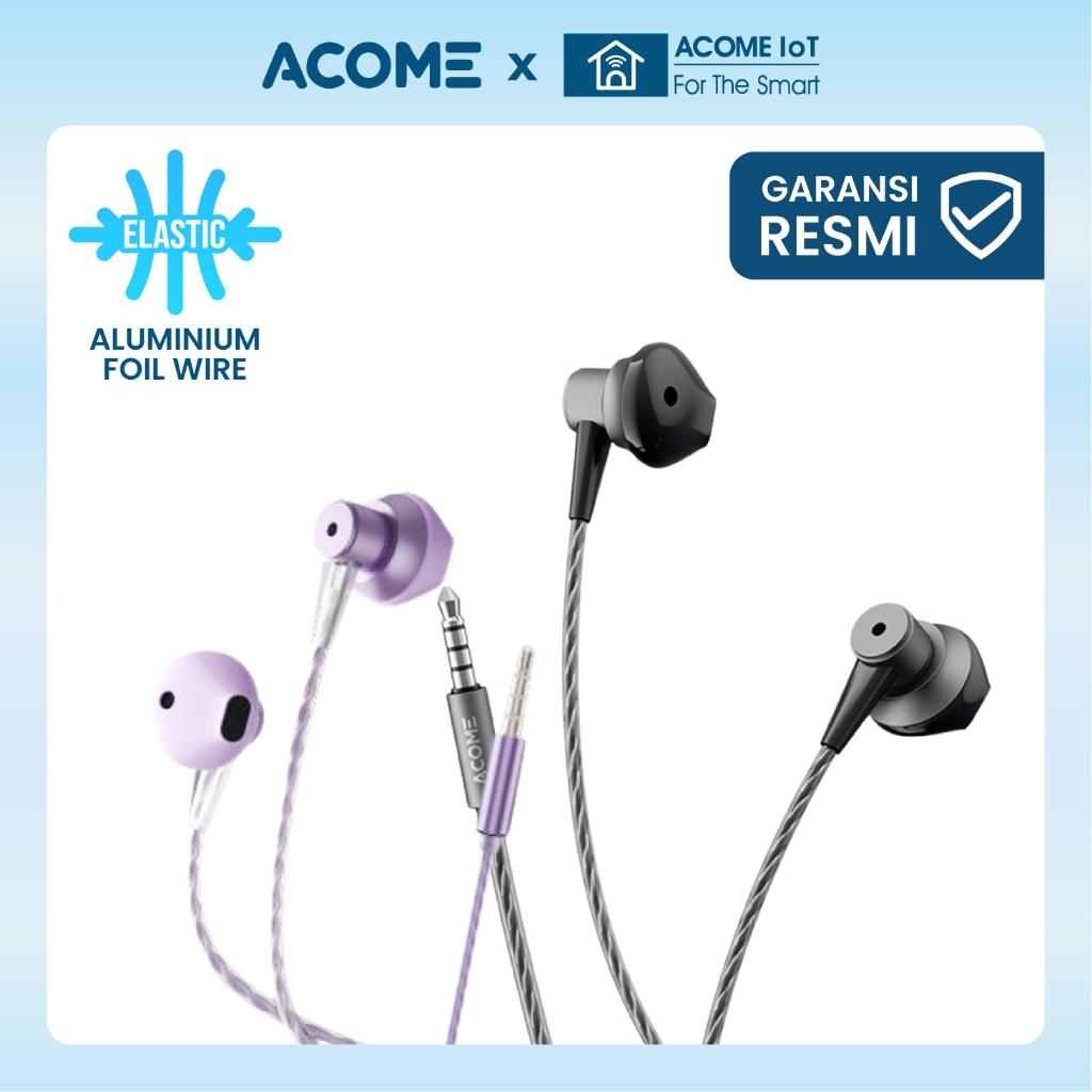 Jual Acome Wired Earphone Headset AluminumAlloy Garansi Resmi 1 thn ...