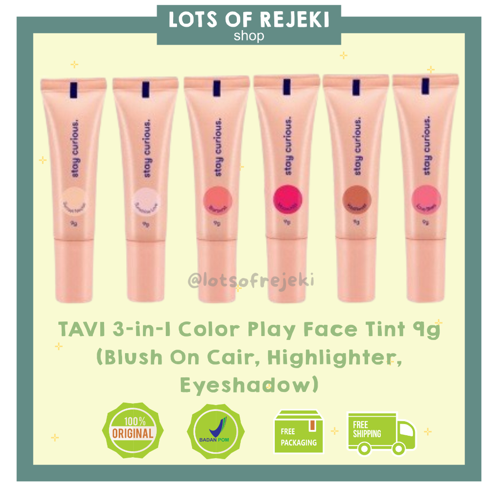 Jual TAVI 3-in-1 Color Play Face Tint 9g (Blush On Cair | Highlighter ...