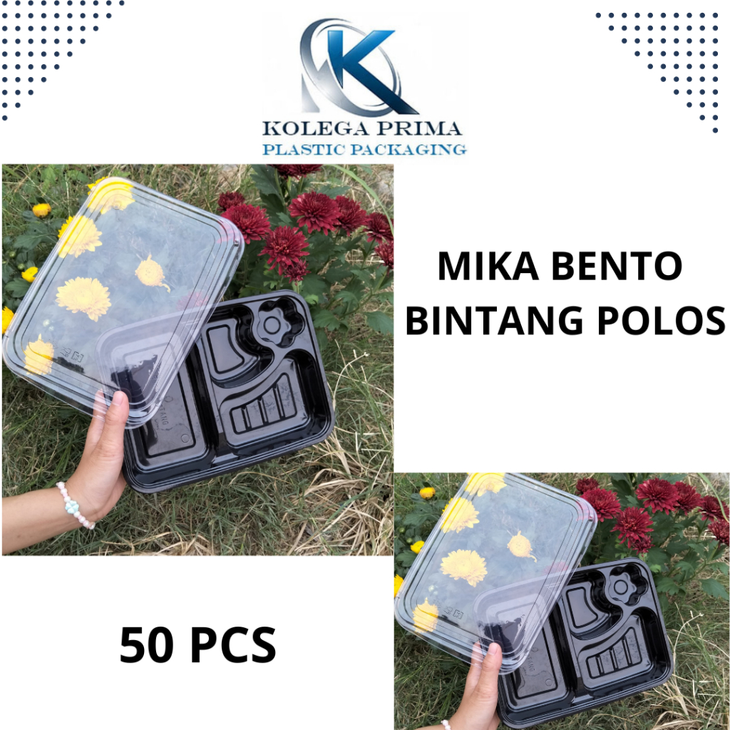 Jual MIKA BENTO BINTANG POLOS/ TRAY BENTO SEKAT/ MIKA NASI KUNING ISI ...