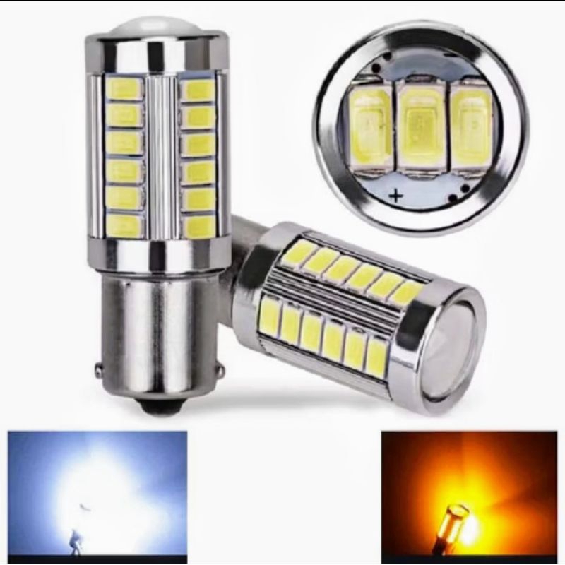 Jual Lampu LED SIGN Sein Mobil 1156 Ba15s Bau15s 33 Titik SMD Lensa ...