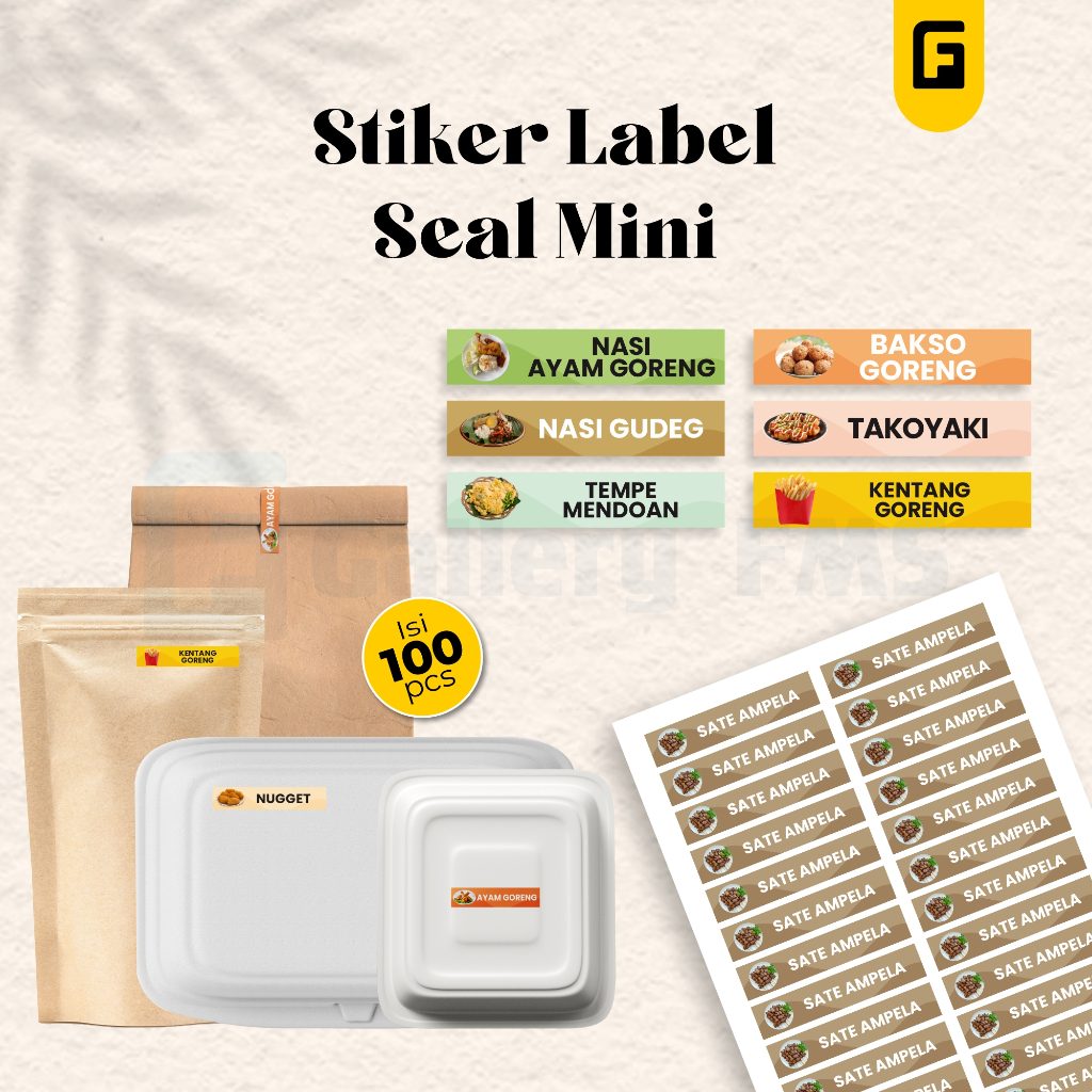 Jual Stiker Label Seal mini Makanan / Sticker Penanda Bungkus Makanan ...