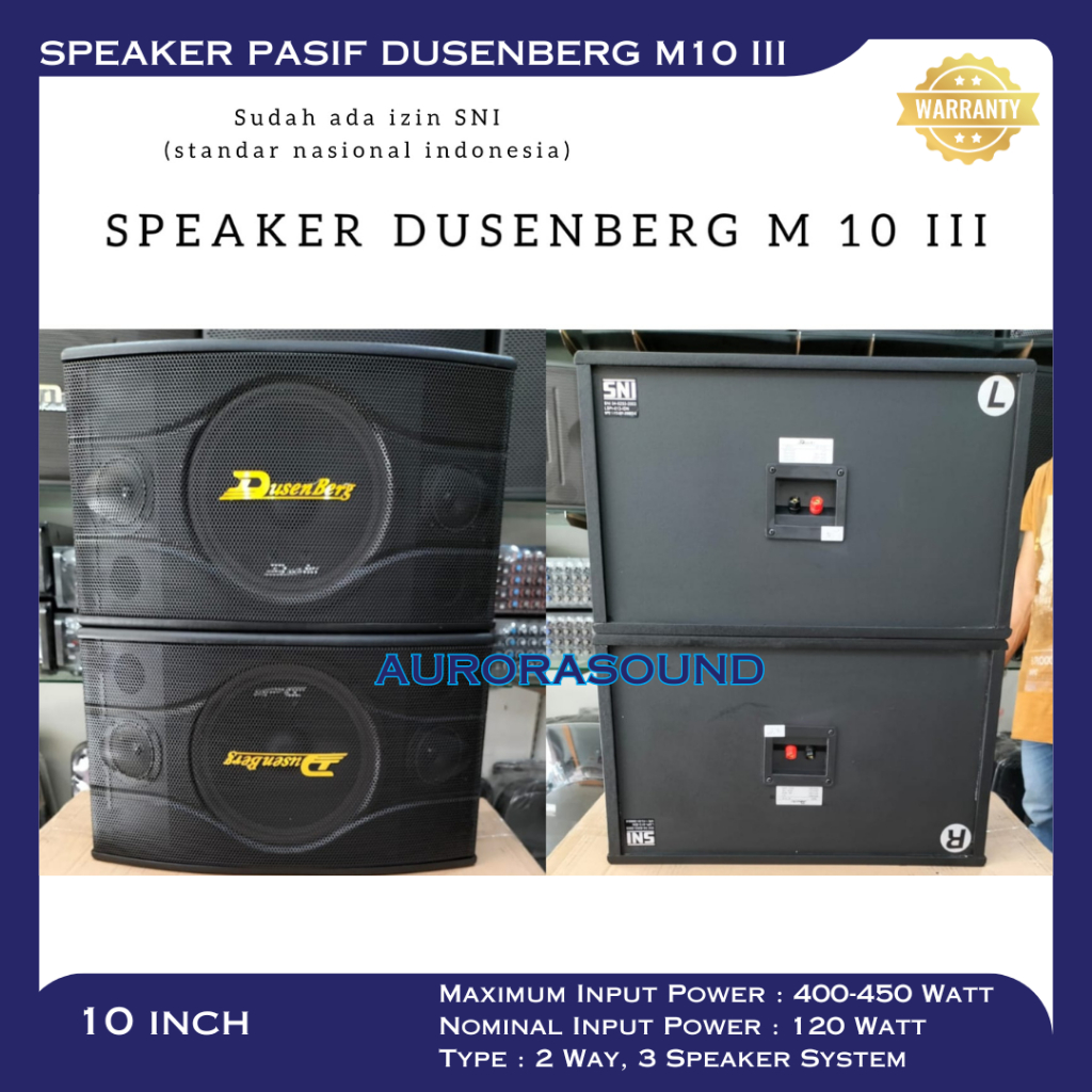 Jual SPEAKER PASIF DUSENBERG M10 III SPEAKER 10 INCH HARGA 2 PCS ...