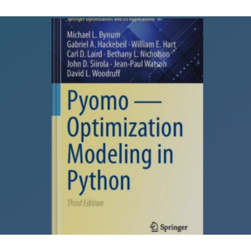 Jual Buku Pyomo — Optimization Modeling in Python | Shopee Indonesia
