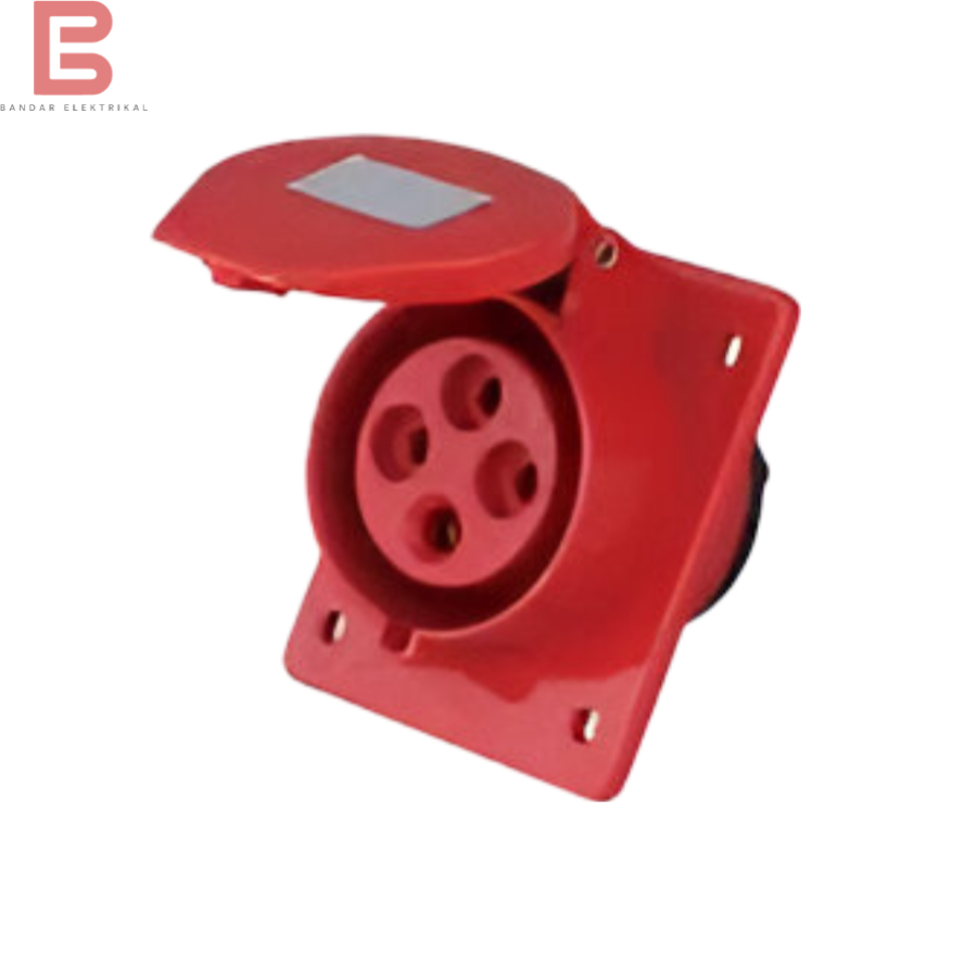 Jual Panel Socket Mounting 4 Pin 32A / Panel Socket 4 Pole 324 IP44 ...