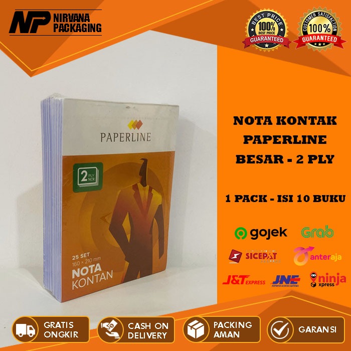 Jual NOTA KONTAN BESAR 2 PLY 2PLY PAPERLINE RANGKAP 2 / B2 PPL – 1 PACK ...