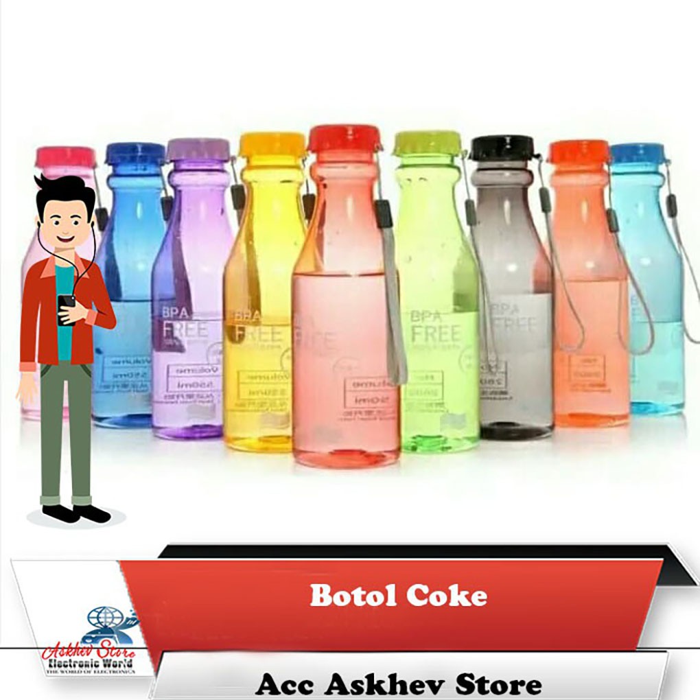 Jual Botol Minum Transparan Coke 550ml BPA-Free | Shopee Indonesia