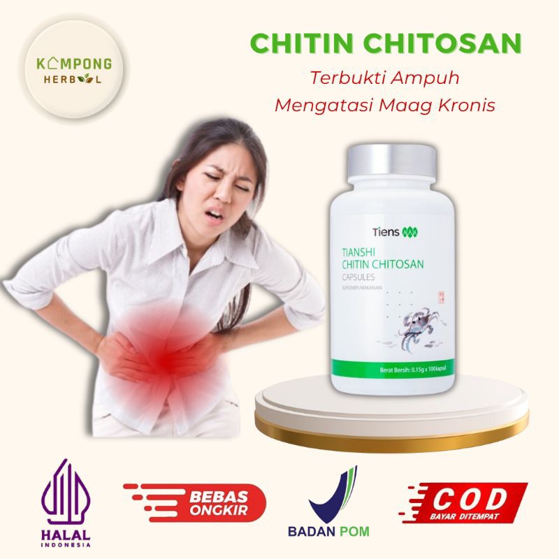 Jual Obat Asam Lambung Kronis Maag Asam Lambung Tiens Chitin Chitosan ...