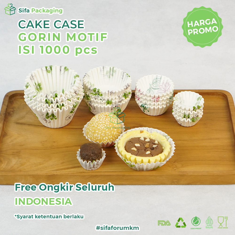 Jual Cupcake Kecil Case Cake Roti Cup cake sedang Kertas Alas Kue ...