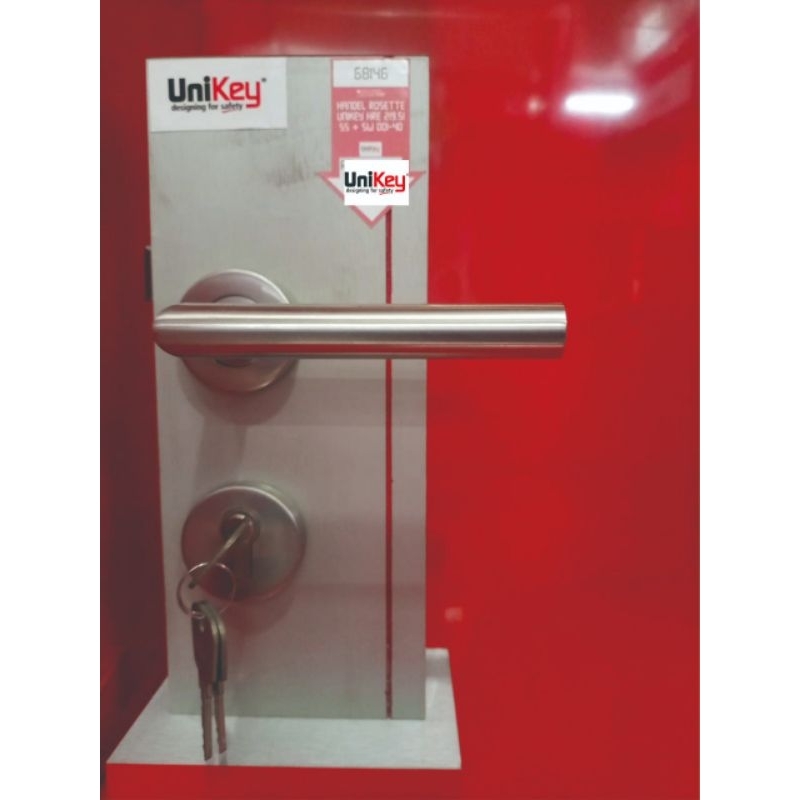 Jual HANDLE PINTU UNIKEY HRE 219.51 DLX SSS + SW 001-40MM SS + DC 021 ...