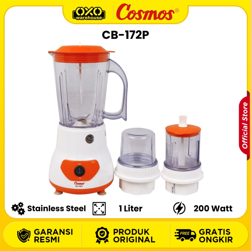 Jual COSMOS Blender CB-172 P Kapasitas 1 Liter 3in1 Low Watt Garansi ...