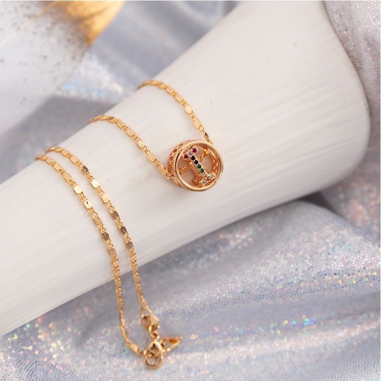Jual Finn - Kalung Wanita Liontin Inisial A - Z Kalung Perhiasan Model ...