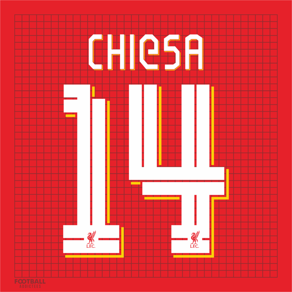 Jual Name Number Set NNS Nama Nomor Punggung Federico Chiesa Liverpool ...