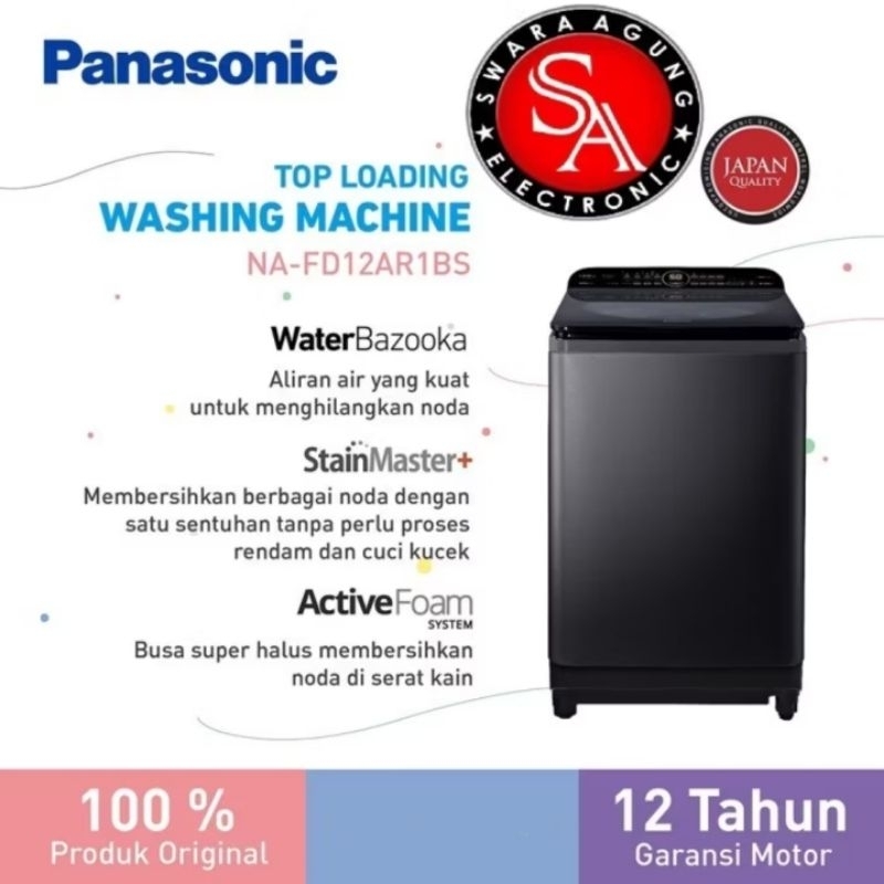 Jual Mesin Cuci Top Loading 12 Kg Panasonic Type: NA-FD12AR1 (Khusus ...