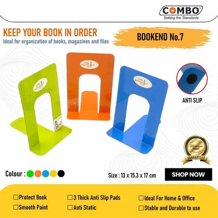 Jual Pembatas Buku Besi / Penyangga Buku / Book End N0.7 Combo | Shopee ...