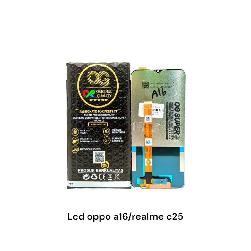 Jual LCD TOUCHSCREEN OPPO A16 / REAL C25 OG SUPER | Shopee Indonesia