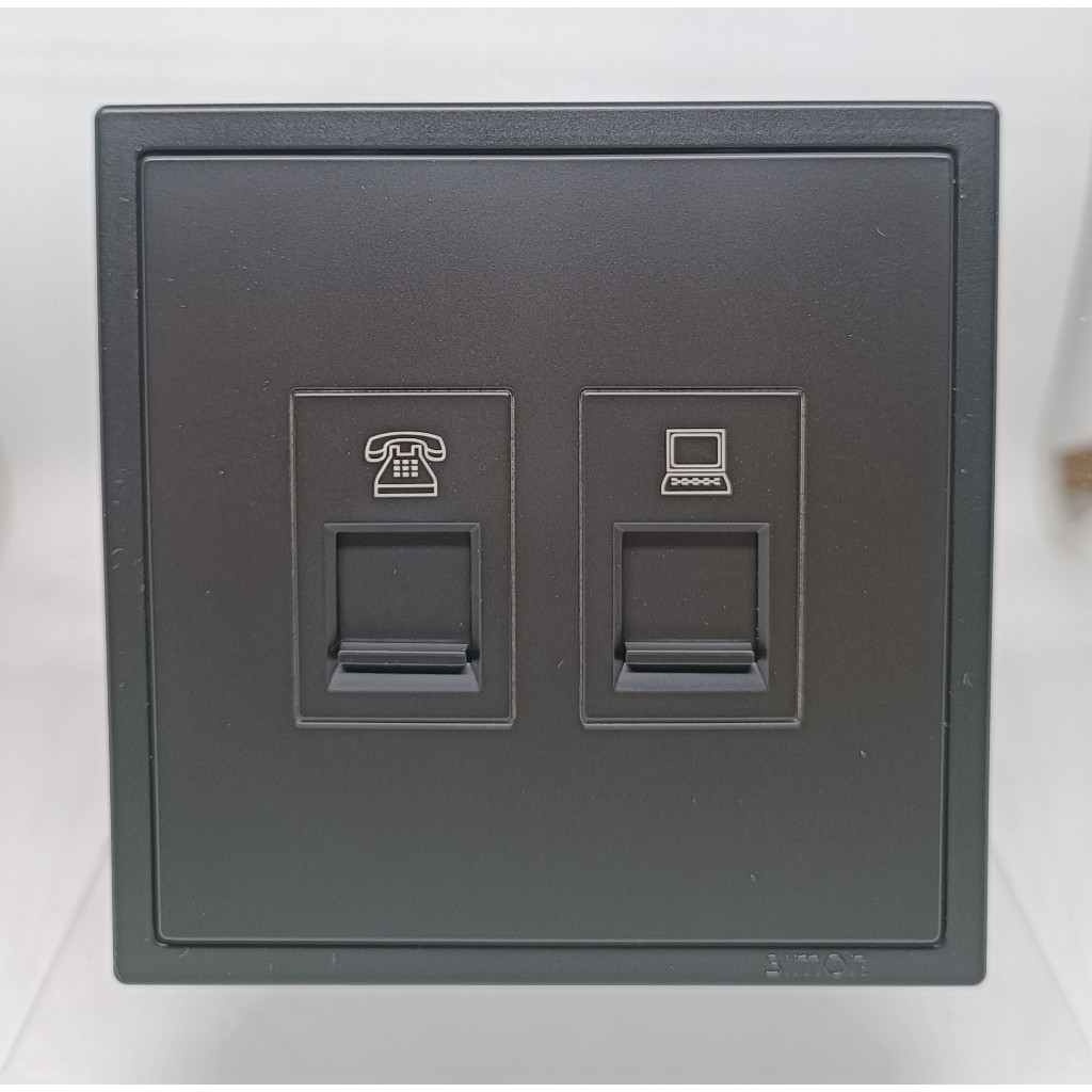 Jual SIMON I7 BLACK DOFF / MATT BLACK OUTLET TELEPON / OUTLET DATA CAT ...