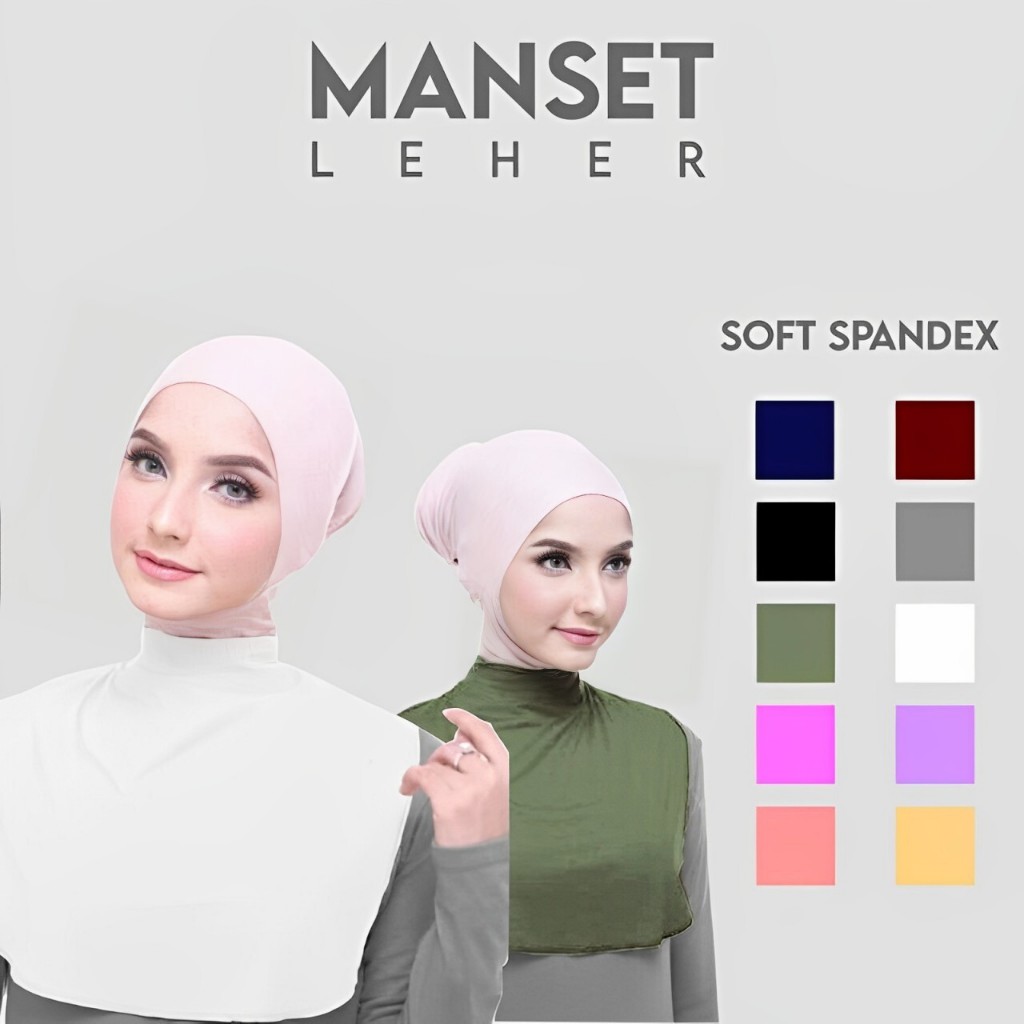 Jual MANSET LEHER POLOS MUSLIMAH BAHAN KAOS PREMIUM WARNA LENGKAP ...