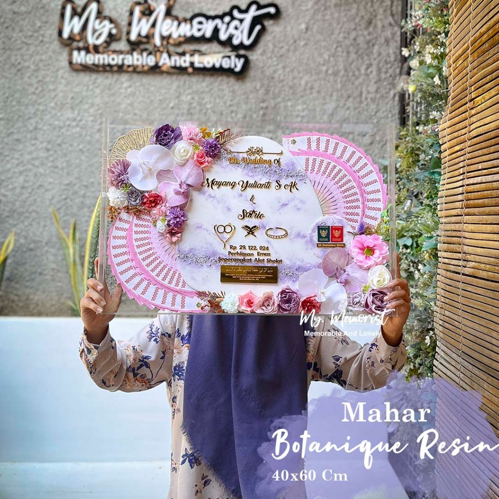 Jual Mahar Botanique Resin Akrilik Full Frame 40 x 60 Cm Mahar Rustic ...