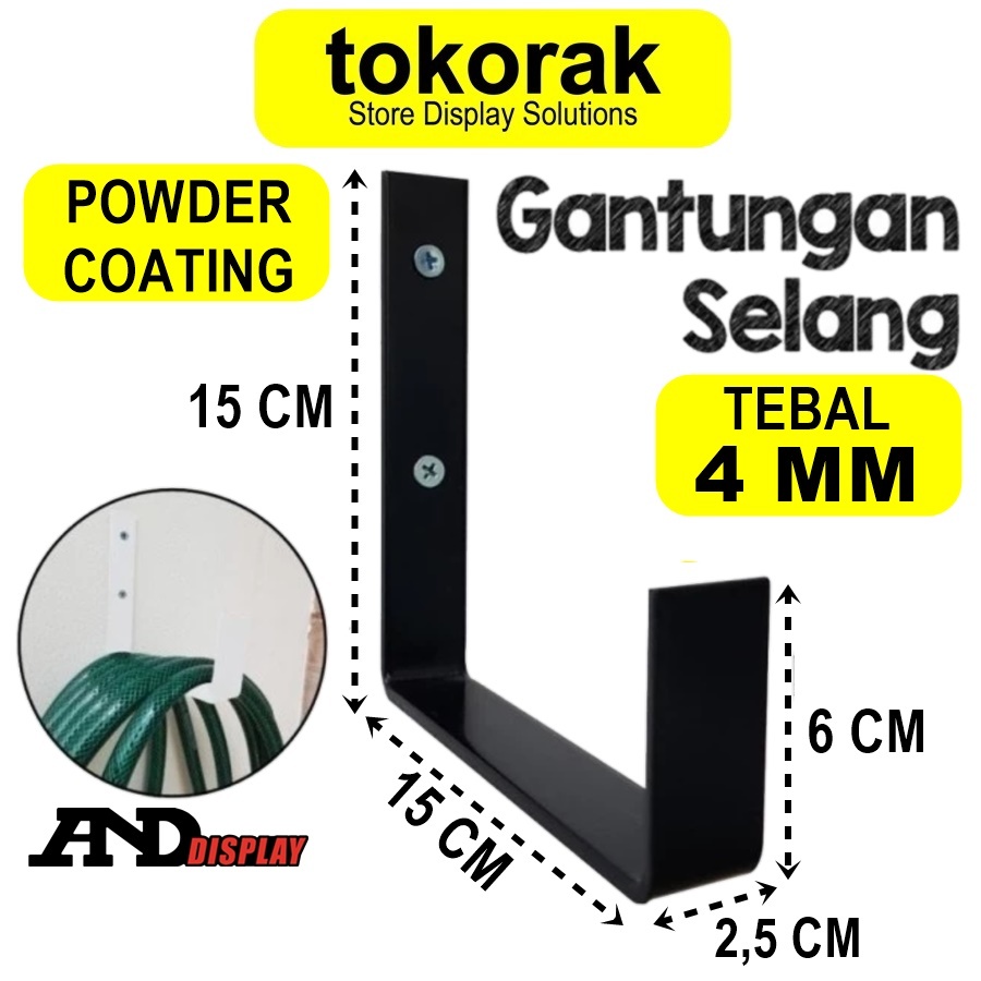 Jual GANTUNGAN SELANG AIR DINDING BESI TEBAL 15 x15 CM GULUNGAN SELANG ...