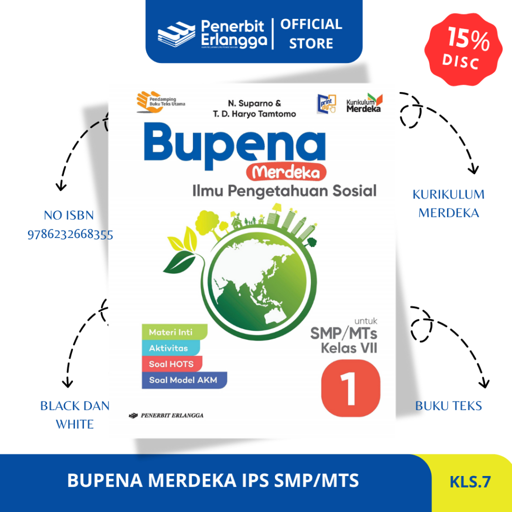 Jual [Erlangga Official] Bupena Merdeka Ips Smp/Mts Kelas 7 - Kurikulum Merdeka | Shopee Indonesia
