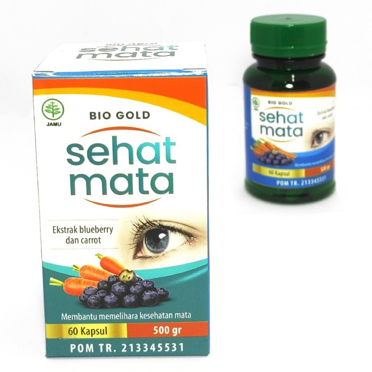 Jual Kapsul Sehat Mata Bio Gold Ekstrak Blueberry Dan Wortel Membantu ...