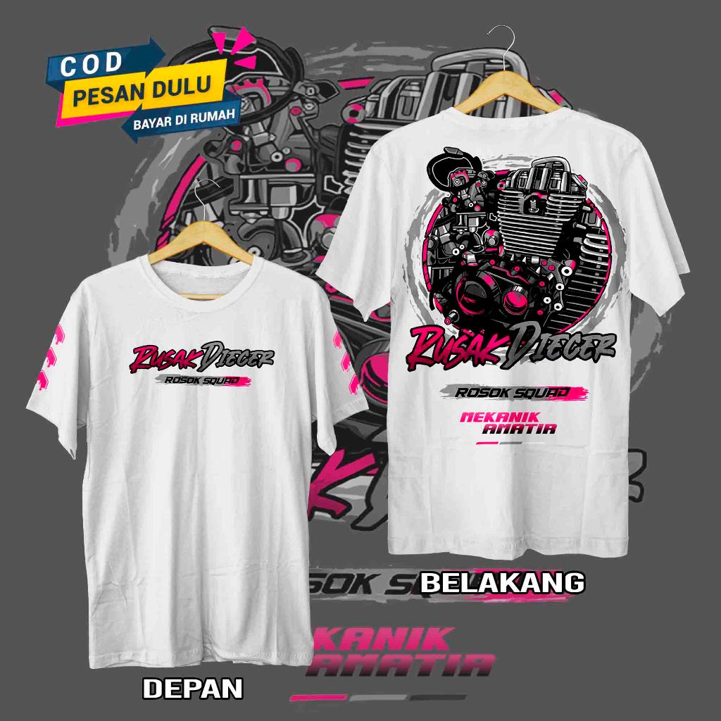 Jual Kaos Baju Racing Rosok Squad Rusak Diecer Mekanik Amatir Baju ...