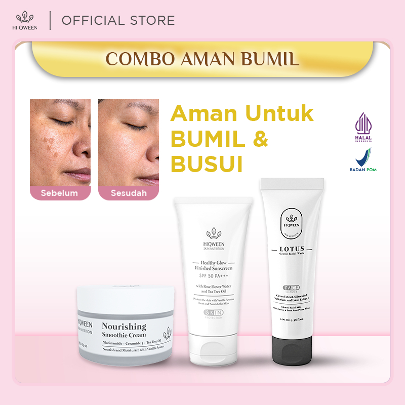 Jual Hiqween Skincare Paket Flek Aman Bumil Busui Sunscreen SPF 50 PA ...
