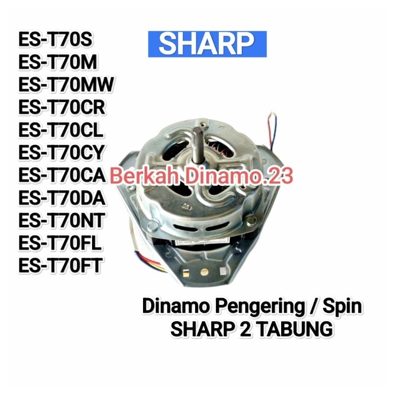 Jual Dinamo Pengering Mesin Cuci SHARP ES-T70S / ES-T70M / ES-T70MW / ES-T70CR / ES-T70CL / ES ...