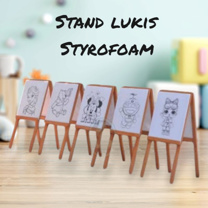Jual Meja lukis / stand melukis 2 sisi from styrofoam bergambar 33x50 ...