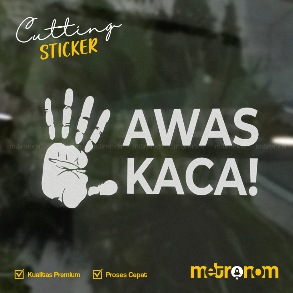 Jual Stiker Cutting AWAS KACA Stiker Dinding Stiker Cafe Resto | Shopee ...
