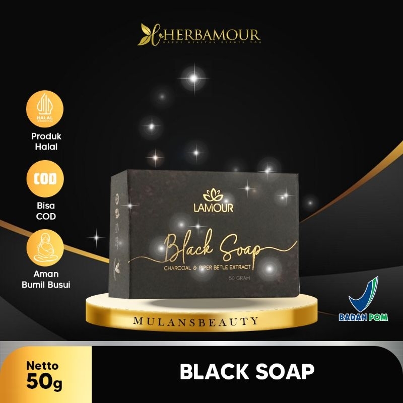 Jual BLACK SOAP LAMOUR | SABUN HITAM LAMOUR | SABUN WAJAH BERJERAWAT ...