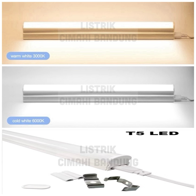Jual lampu T5 LED 4w (30cm) / 8w (60cm) / 12w (90cm) / 16w (120cm), warm white (kuning) / cool ...