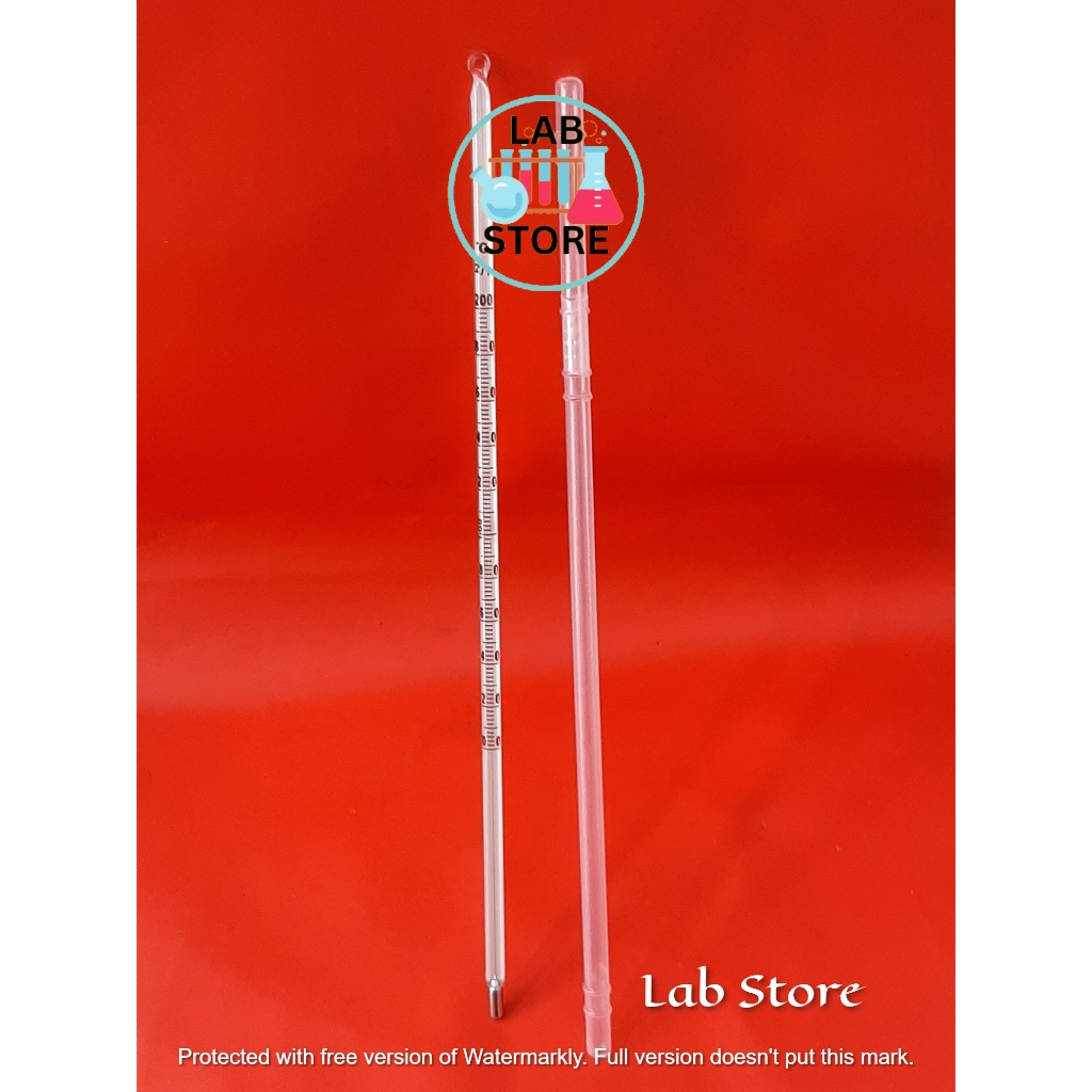 Jual Thermometer Hg 0 - 200°C / Termometer Batang 0-200 / Termometer ...