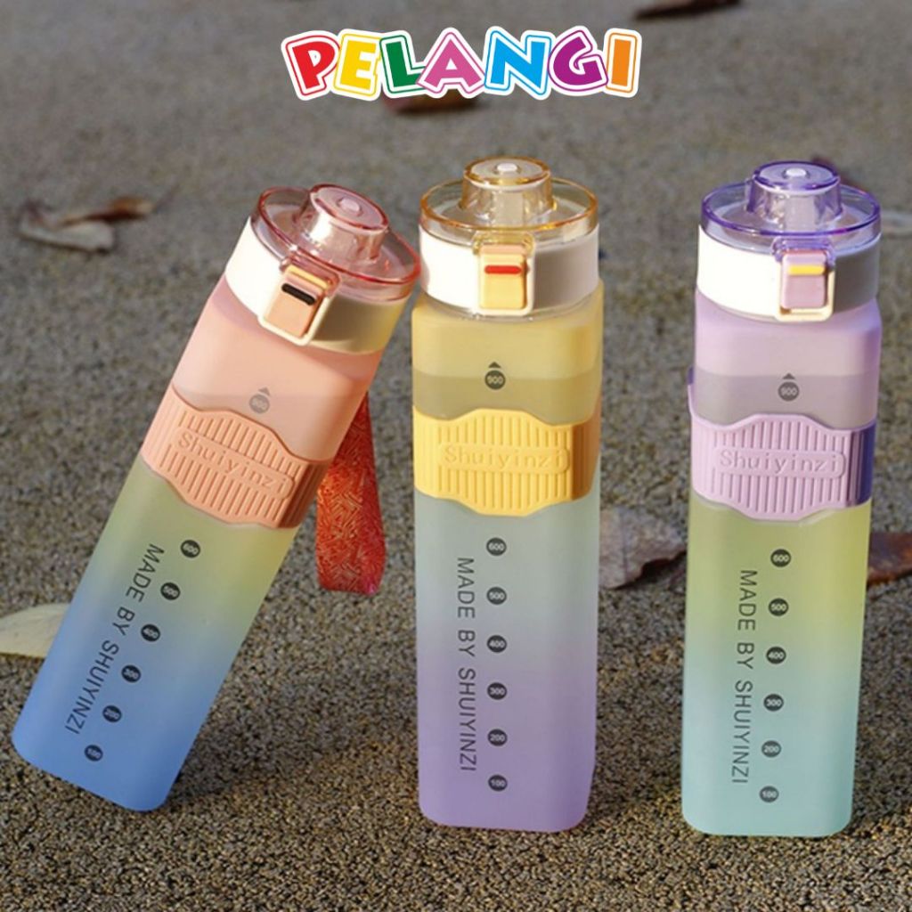 Jual PELANGI | Botol minum Tritan warna gradasi 1 liter | Botol minum ...