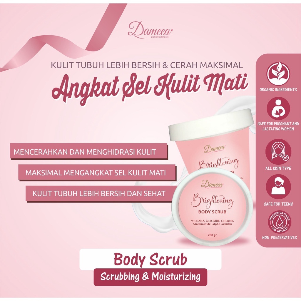 Jual Body Scrub & Peel Kefir 250gr | Dameea Brightening Moisturizing ...