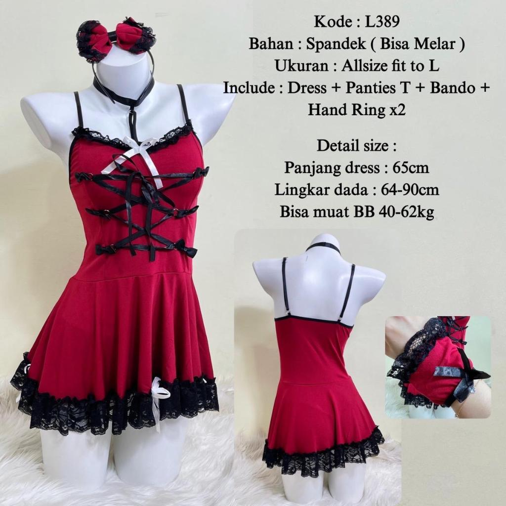 Jual Crystal Sexy Lingerie Maid / Baju Sexy Lingerie Cosplay Pelayan ...