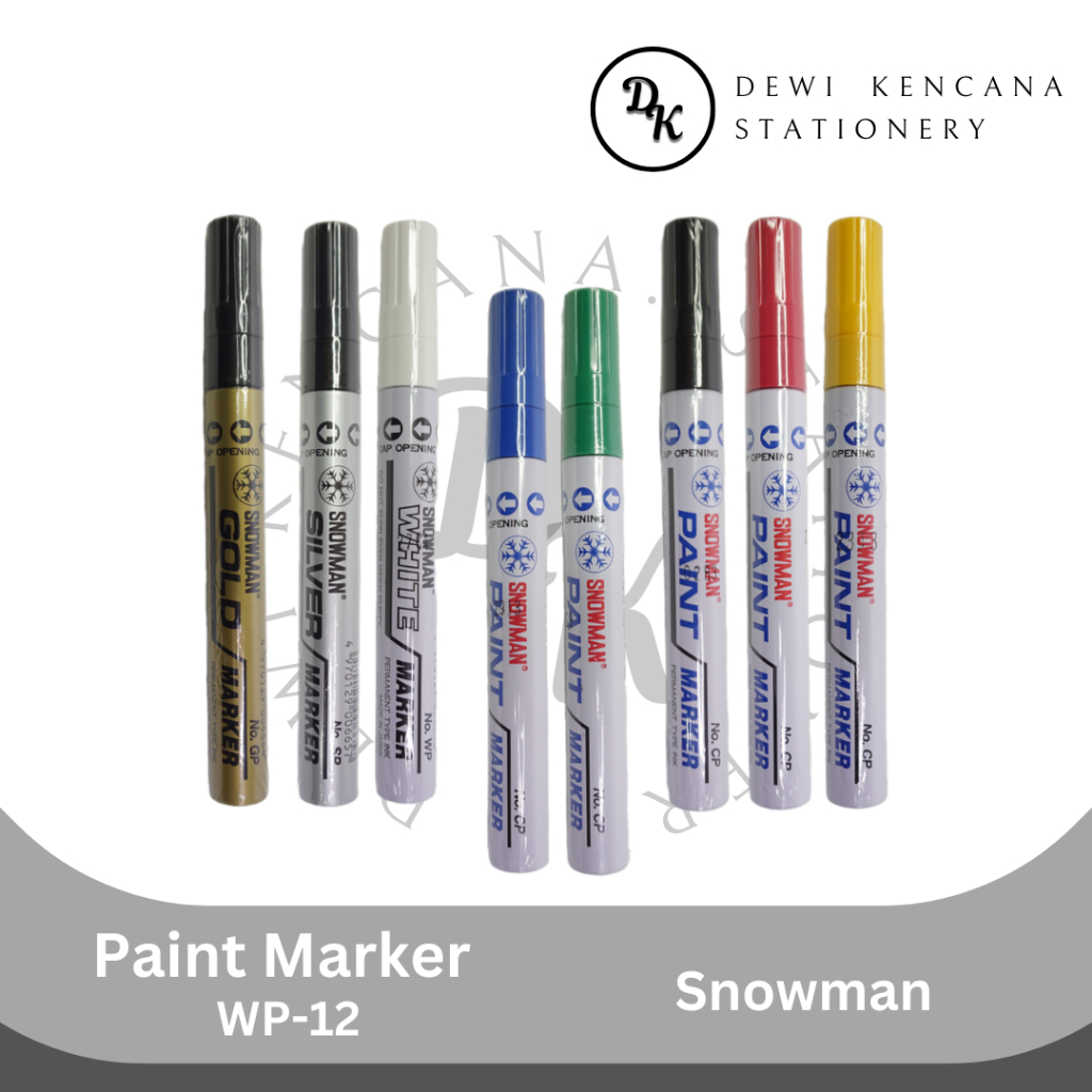 Jual Spidol Permanent Paint Marker Medium SNOWMAN | Shopee Indonesia