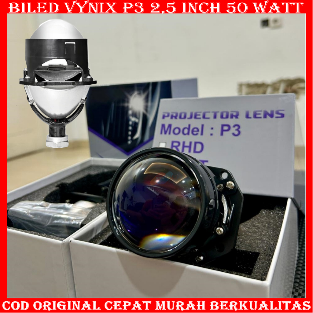 Jual LAMPU PROJECTOR BILED MOBIL DAN MOTOR ORIGINAL MERK VINYX P3 BILED ...