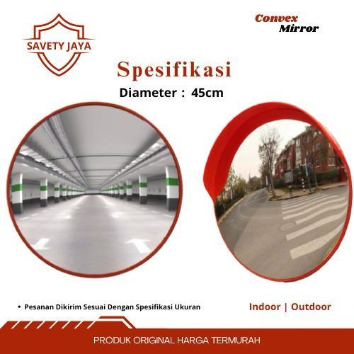 Jual convex mirror indoor 45CM 450mm Cermin kaca cembung tikungan jalan ...