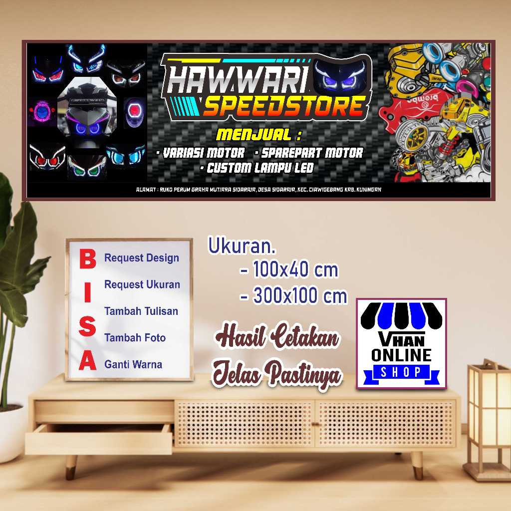 Jual Cetak Banner Spanduk Variasi Motor dan Sparepart Motor | Shopee ...