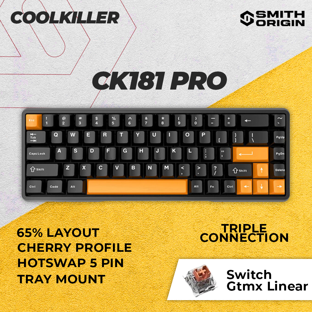 Jual CoolKiller 181 Pro Wireless 65% RGB Hotswappable Mechanical Keyboard | Shopee Indonesia