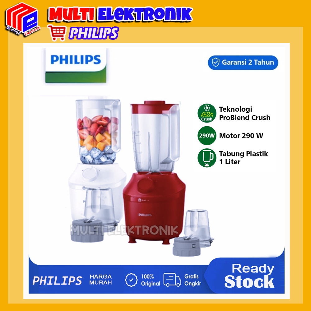 Jual Philips Blender HR2042 Blender Plastik 3000 Series kapasitas 1L Daya Rendah 290 Watt ...