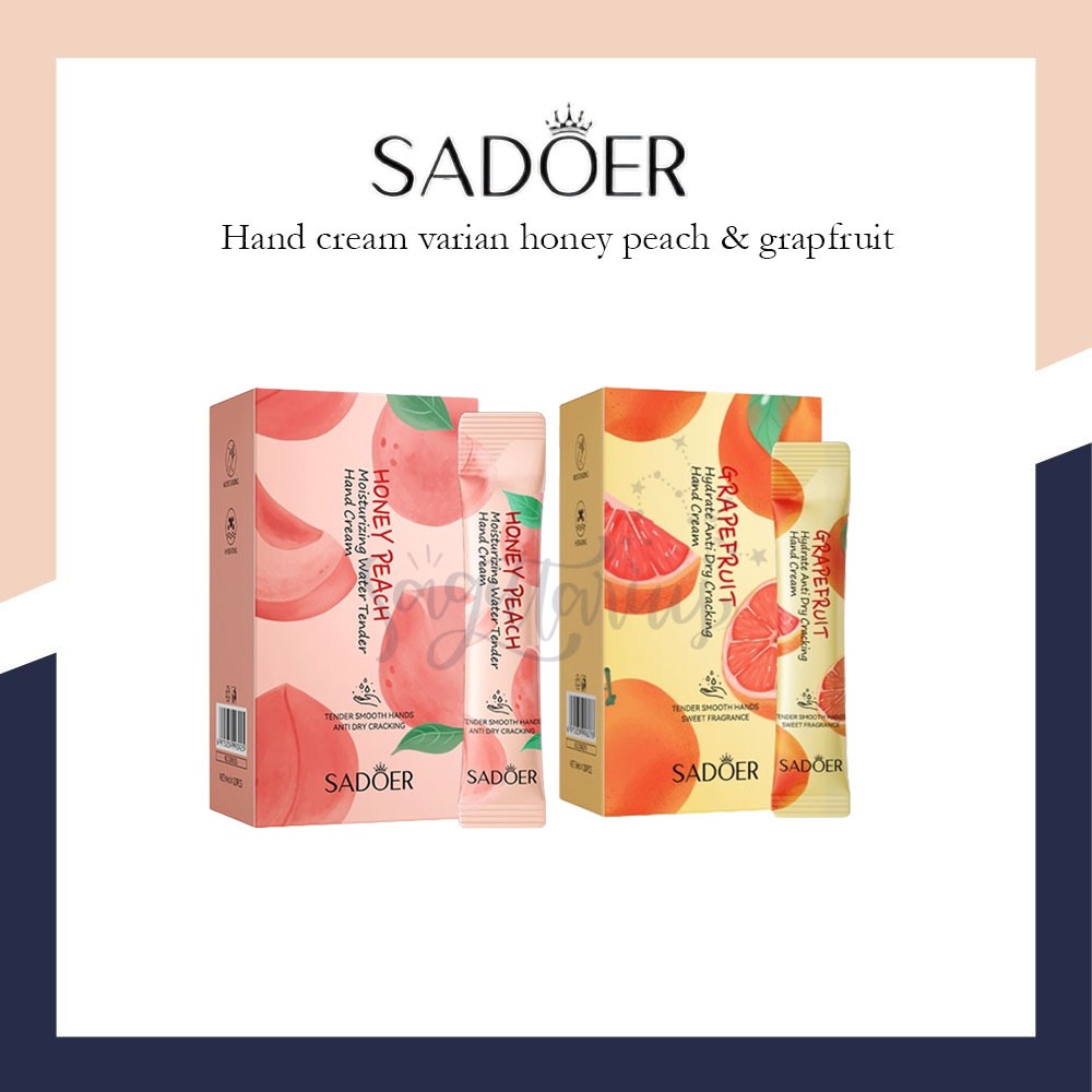 Jual SADOER Hand Cream Travel Size Hand Cream Sachet Moisturizing Fruit SR049 | Shopee Indonesia