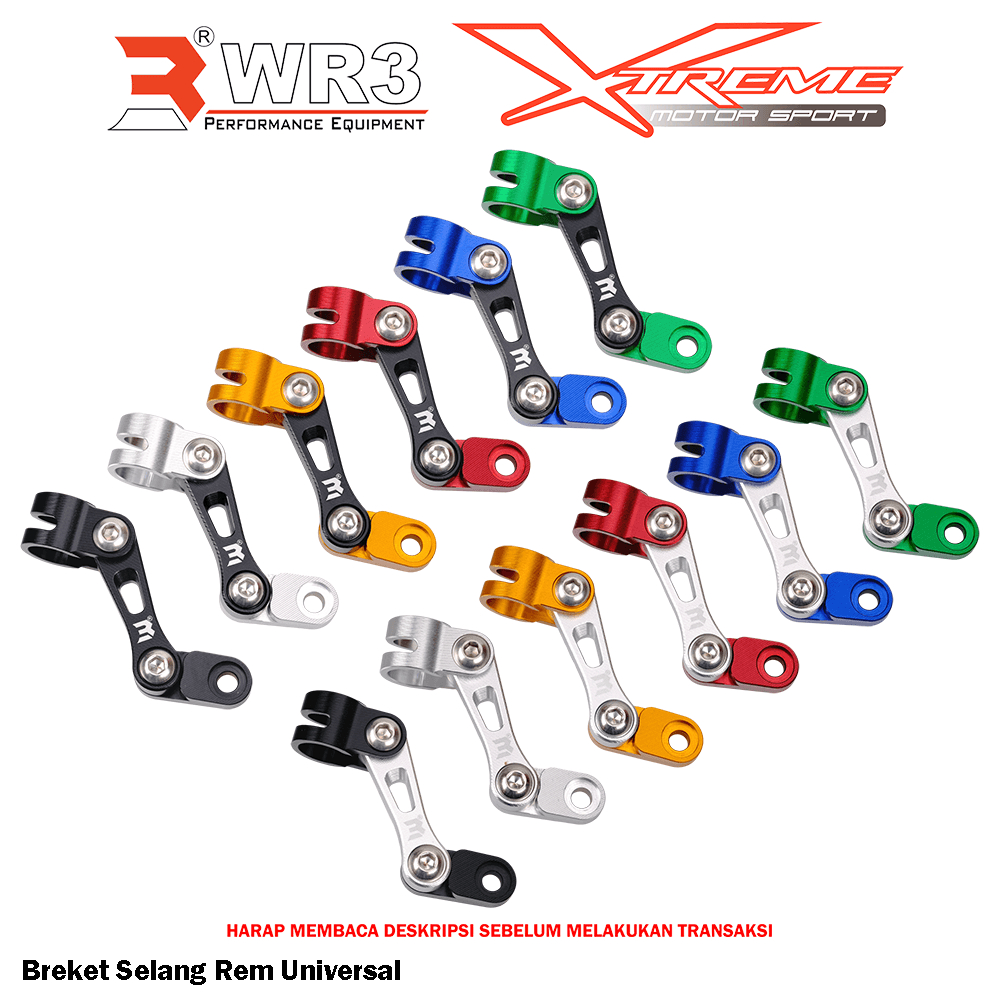 Jual Breket Bracket / Klem Selang Rem Depan WR3 Universal Ninja 250 Fi ...