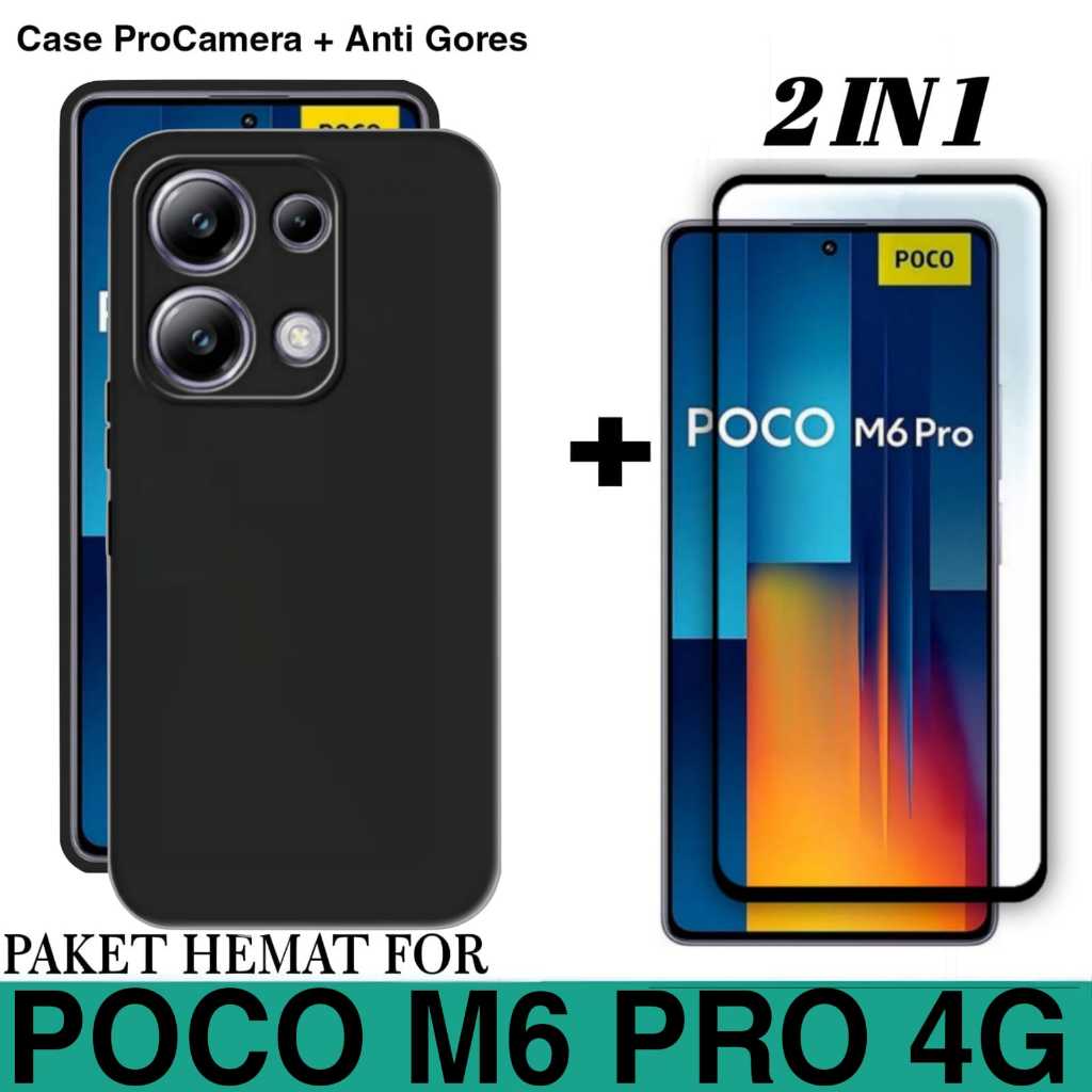 Jual Promo 2in1 Case XIAOMI POCO M6 PRO 4G Free TG Anti Gores Layar ...