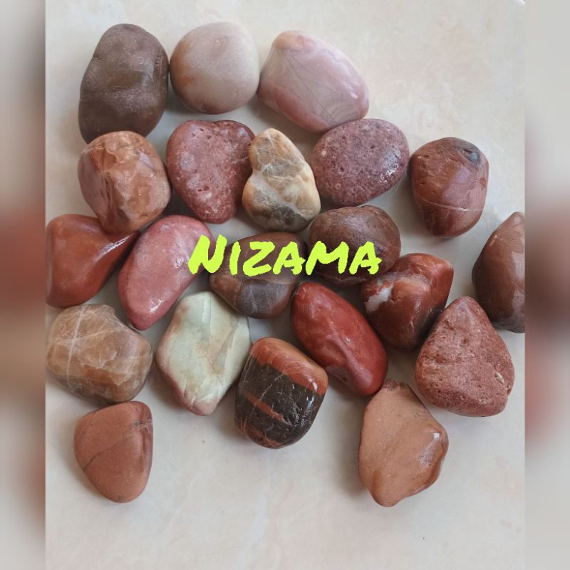 Jual Batu koral merah hati 1kg/Batu taman coklat/Batu Alam merah hati ...