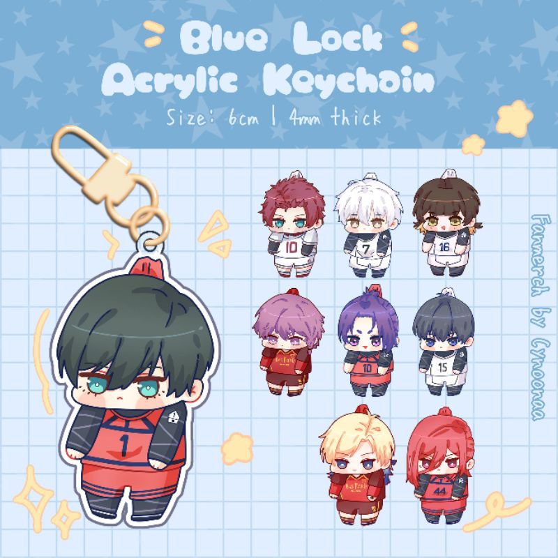 Jual [Cynoonaa] Blue lock Acrylic Keychain Gantungan Kunci Blue Lock ...